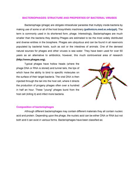 Microbiology Notes 10 Bacteriophages Structure And Properties Of Bacterial Viruses