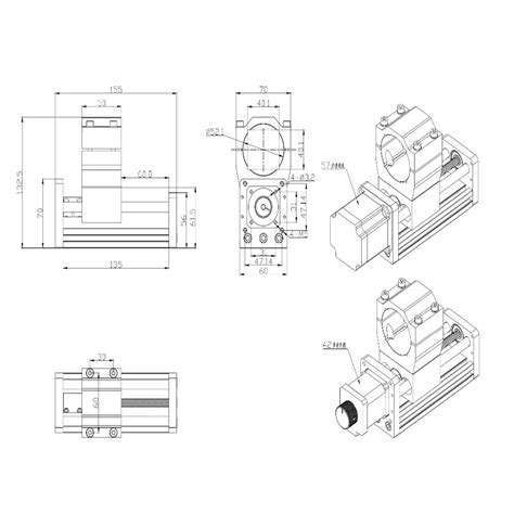 CNC Laser Z Axis Module Aluminum Z Axis Sliding Table Support To Use W W Power Spindles
