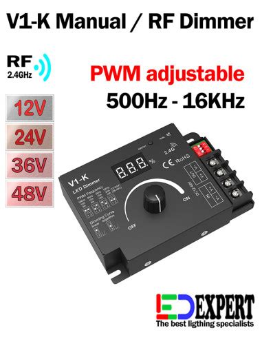 V K Manual Rotary RF Remote Controller With Adjustable PWM And Fade