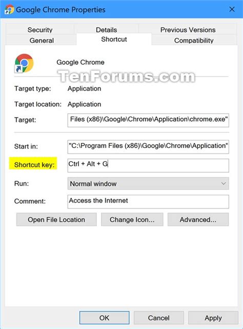 How To Assign Keyboard Shortcut To Shortcuts In Windows 10 Tutorials