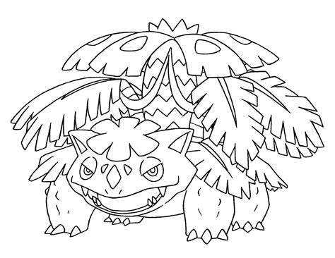 Mega Pokemon Coloring Pages Easy