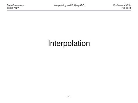 Ppt Interpolation Powerpoint Presentation Free Download Id6663594