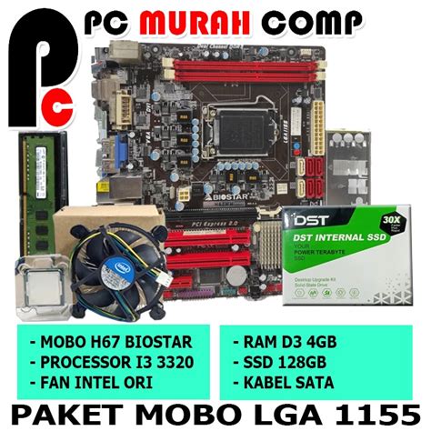 Jual Paket Mobo Motherboard Mainboard Lga H Paket Tanpa Casing H Plus Ram Shopee