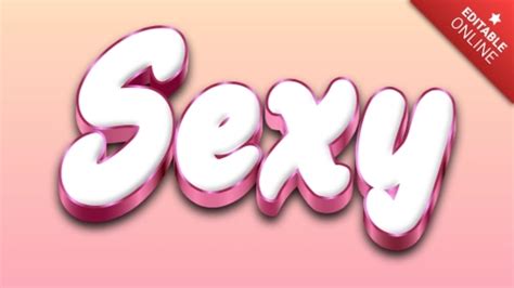 Sexy 3d Valentines Day Editable Text Effect Generator