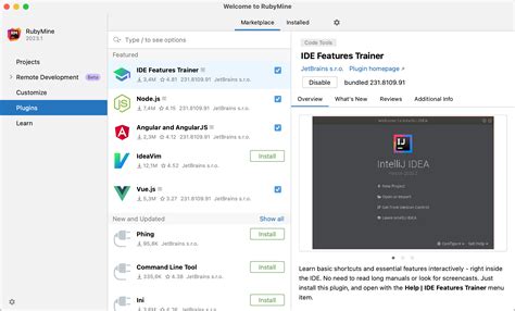 Run Rubymine For The First Time Rubymine Documentation