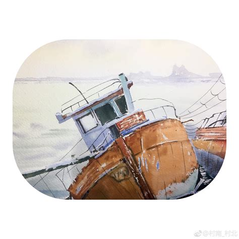 《泊船》——二。每日一海船（爱画海，爱画船，并不是因为她们简单 新浪新闻