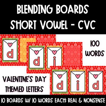 Valentine CVC Blending Digital Blending Boards Real And Nonsense CVC