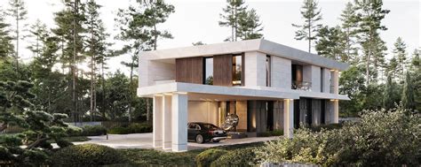 Современный фасад частного дома в светлых тонах в Москве Роскошные дома мечты Внешний вид