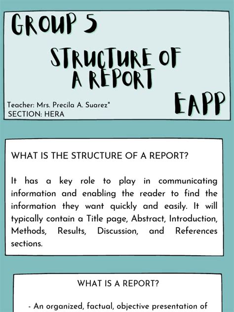 Structure Of A Report Eapp 3 Pdf Survey Methodology