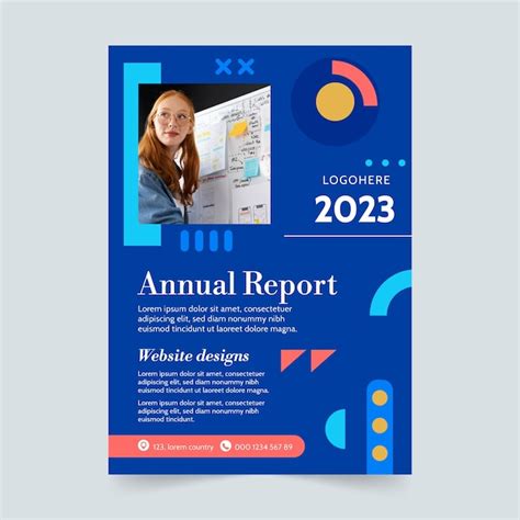 Free Vector Flat Design Web Designer Annual Report