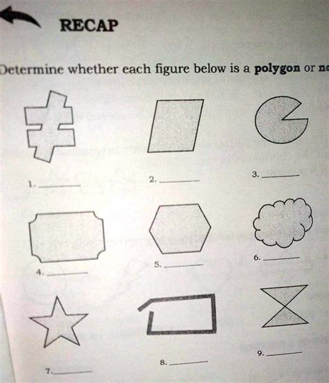 Solved Determine Whether Each Figure Below Is Polygon Or Not Recap Determine Whether Each