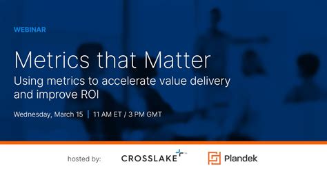 Crosslake Technologies On Linkedin Metrics Webinar Valuecreation