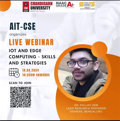 Apex Institute Of Technology Ait Cse On Linkedin 📢 Youre Invited 🌐 Webinar On Internet Of