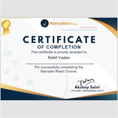 Rohit Yadav On Linkedin React Certification Webdevelopment