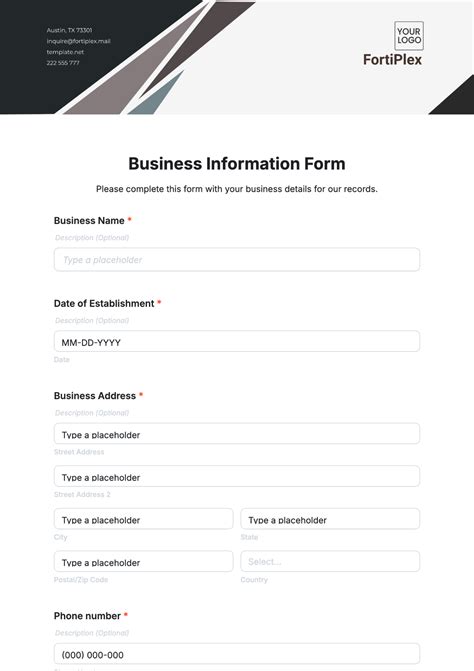 Free Business Form Templates To Edit Online