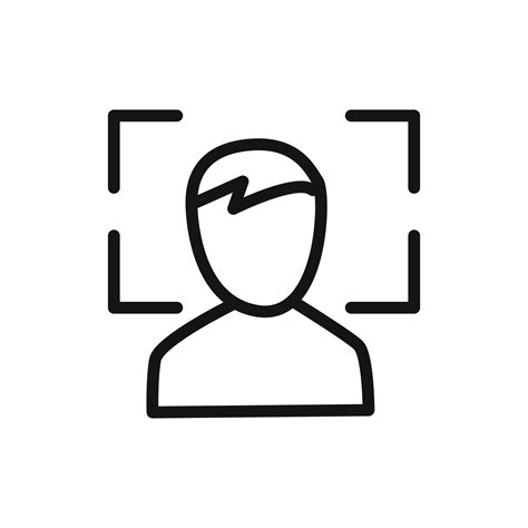 Face Detection Icon Linear Graphics Sign 47848684 Vector Art At Vecteezy