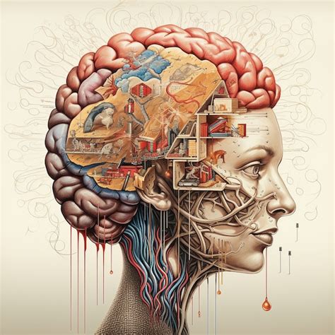 Structure Détaillée Du Cerveau Humain Photo Gratuite