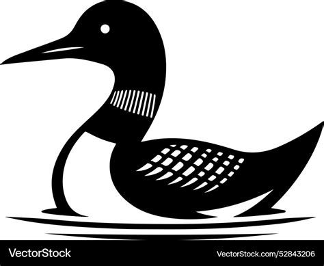 Loon Logo Art Icons Royalty Free Vector Image Vectorstock