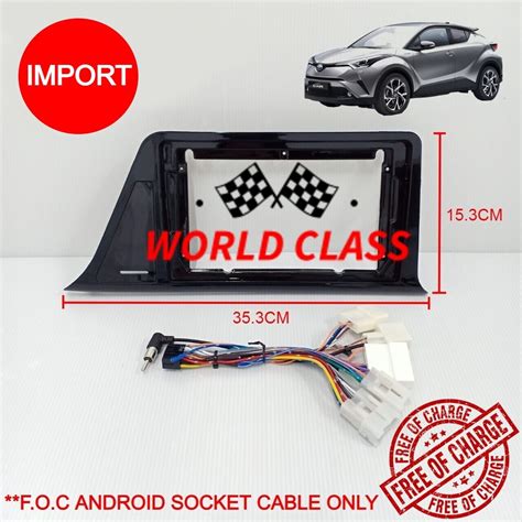 Toyota Chr 2018 2022 Import Uv Black 9 Android Casing Free Plug And Play Cable Shopee Malaysia