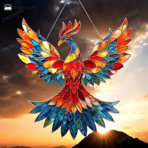 Acrylic Bright Firebird Window Hanging Ownkoti Acrylic Bright Firebird Window Hanging Ownkoti