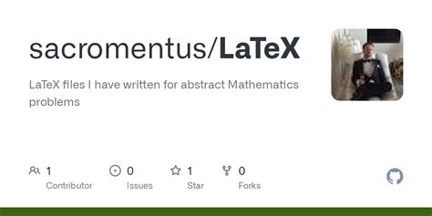 Github Sacromentuslatex Latex Files I Have Written For Abstract Mathematics Problems