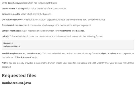 solved write bankaccount class which has following