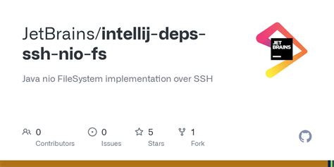 Github Jetbrainsintellij Deps Ssh Nio Fs Java Nio Filesystem Implementation Over Ssh