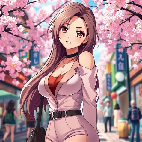 Confident And Fashionable Stunning Anime Woman