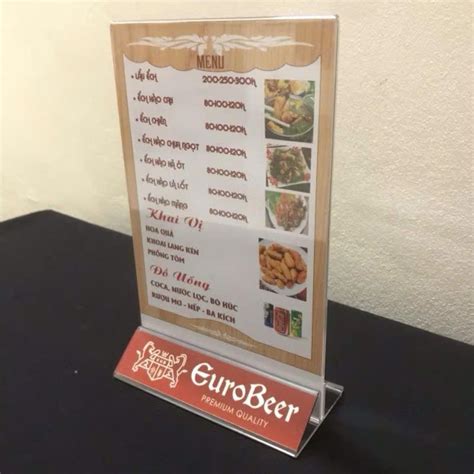 Menu Mica để Bàn đế Tam Giác Trong Kta4 5 6 Shopee Việt Nam