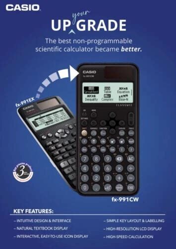 Casio Fx 991cw Classwiz Advanced Scientific Calculator Ideal For A