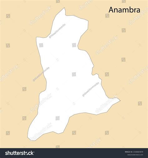 High Quality Map Anambra Region Nigeria Stock Vector Royalty Free