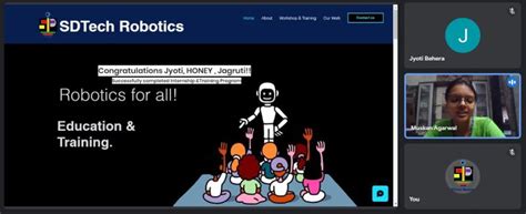 Sdtech Robotics On Linkedin Sdtechrobotics Robotics Intrenship Training Program