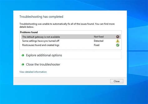 The Default Gateway Is Not Available After Windows Update