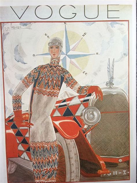 1920s Vintage Vogue Magazine Cover Print June 1928 By Lepape Size 8 1 2