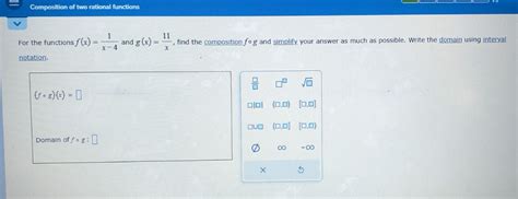 Solved Composition Of Two Rational FunctionsFor The Chegg