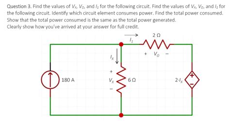 Solved Question 3 Find The Values Of Vx V0 And I1 For The Chegg Com
