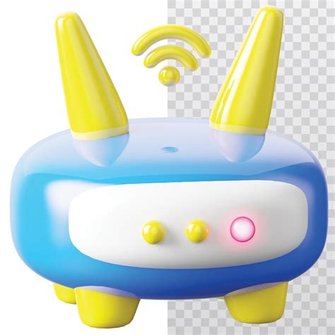 Premium Psd 3d Icon Wifi Router Illustration