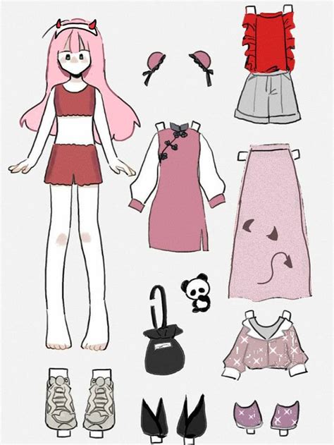 𝐙𝐞𝐫𝐨 𝐭𝐰𝐨 Anime Paper Princess Paper Dolls Printable Paper Doll Template