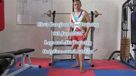 Chris Barefoot Gym Workout Legs And Abs Ladsfeet And Tickling Clips4sale
