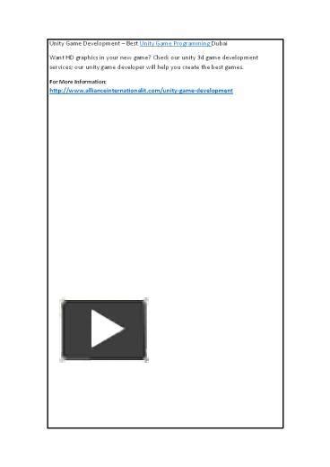 Ppt Unity Game Programming Powerpoint Presentation Free To Download