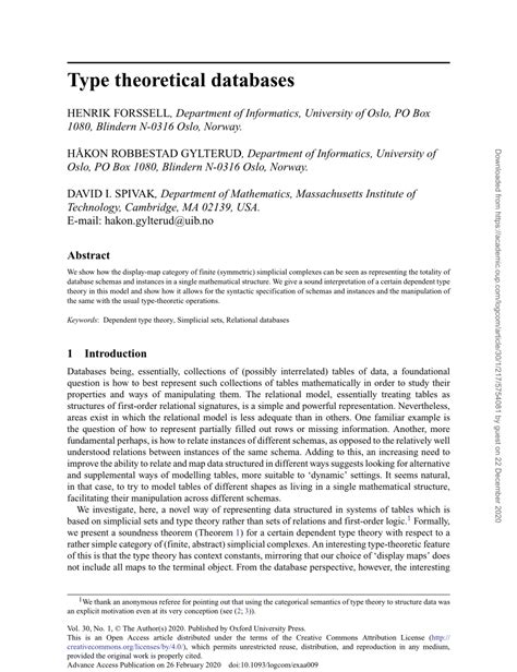 pdf type theoretical databases