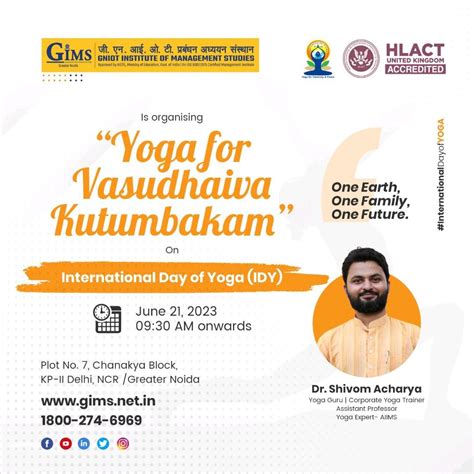 Dr Nishant Kumar Singh On Linkedin Idy Yoga Internationaldayofyoga Pgdm Gims Gniot