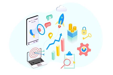 Landing Page Of Seo Search Engine Optimization Modern Flat Design Isometric Template Conceptual