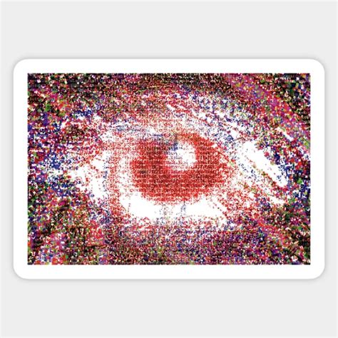 Coded Red Eye Code Sticker Teepublic