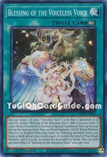 Yu Gi Oh Blessing Of The Voiceless Voice