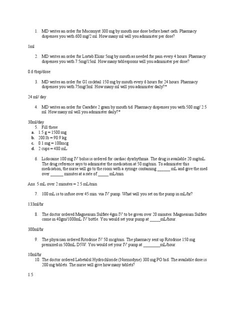 Maths Numerical Assignment With Answers Pdf Dose Biochemistry Chemistry
