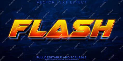 premium vector flash text effect editable game and movie text style
