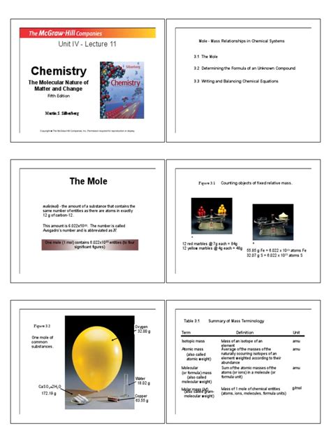 Unit Iv Lecture 11 Publishers Overleads Pdf Mole Unit Molecules