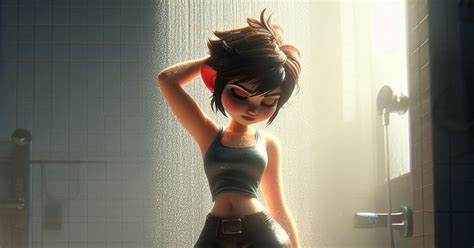 Ai Wet Young Girl In The Shower Pixiv