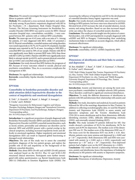 Pdf Comorbidity In Borderline Personality Disorder And Adult Attention Deficit Hyperactivity